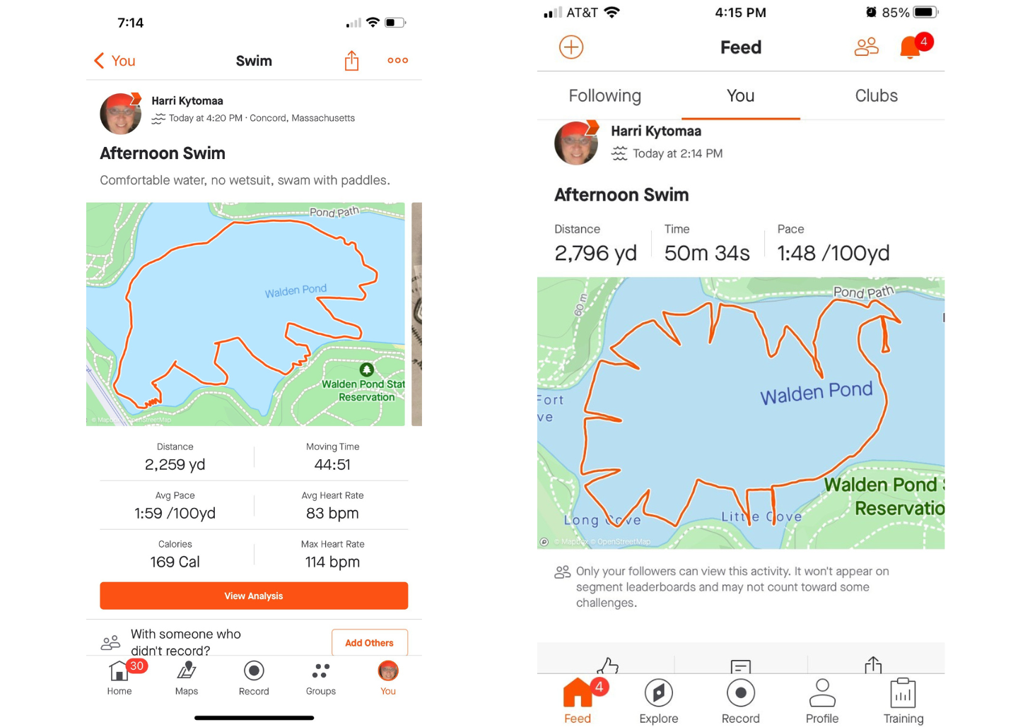 Strava Swimming Art – Renaissance Swimmer